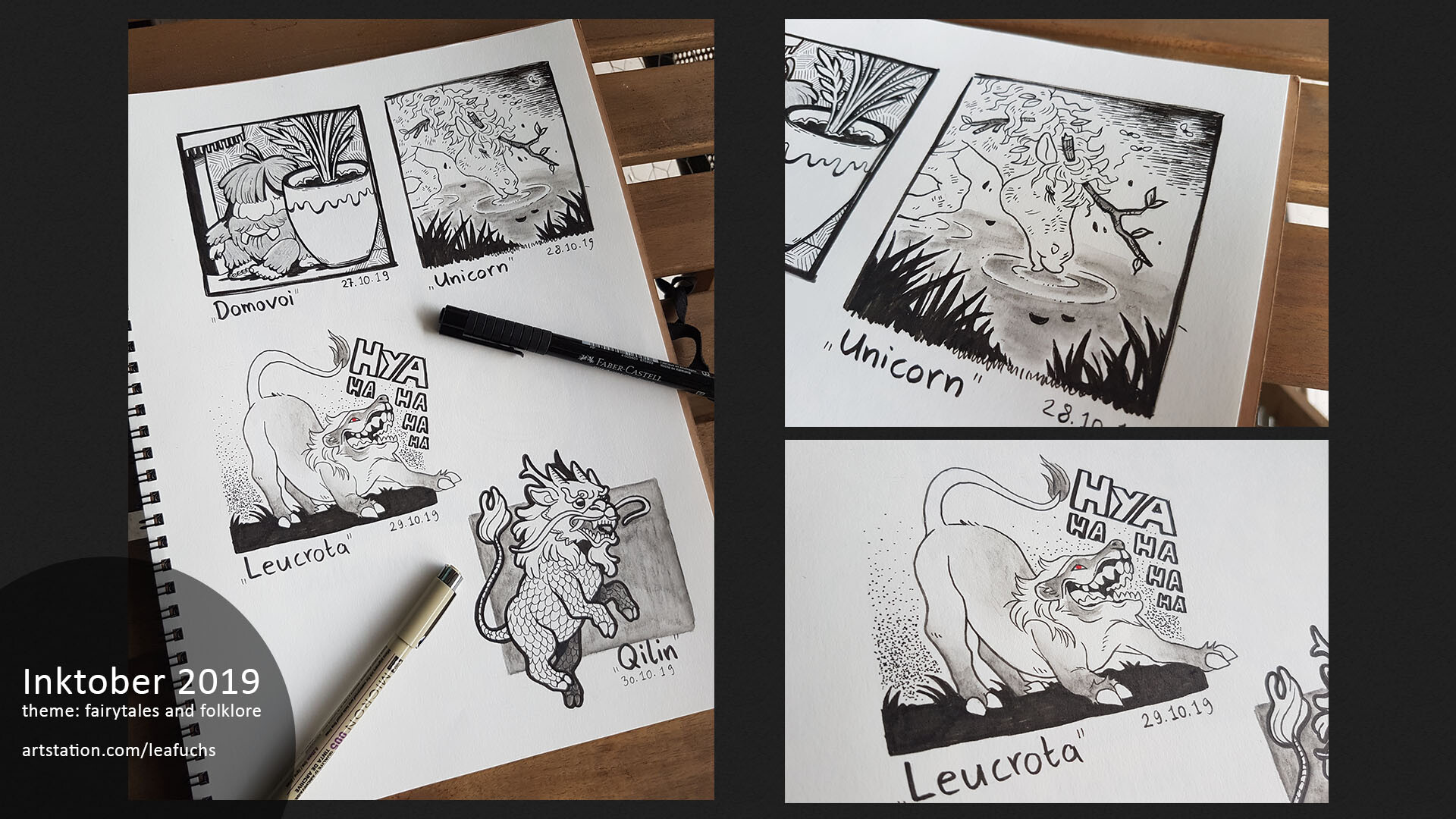 Lea Fuchs - Inktober 2019 - fairytales & folklore