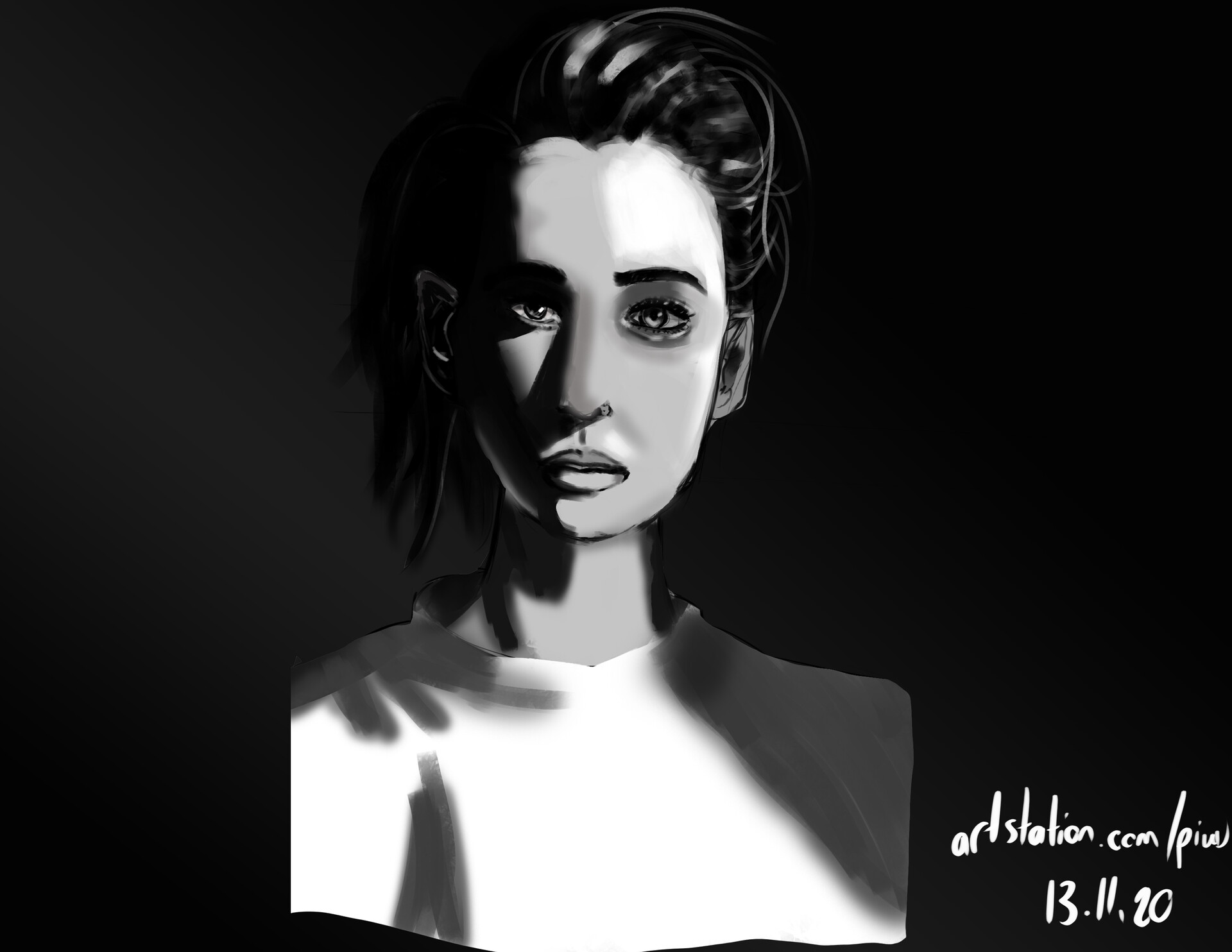 ArtStation - Portrait study 45min