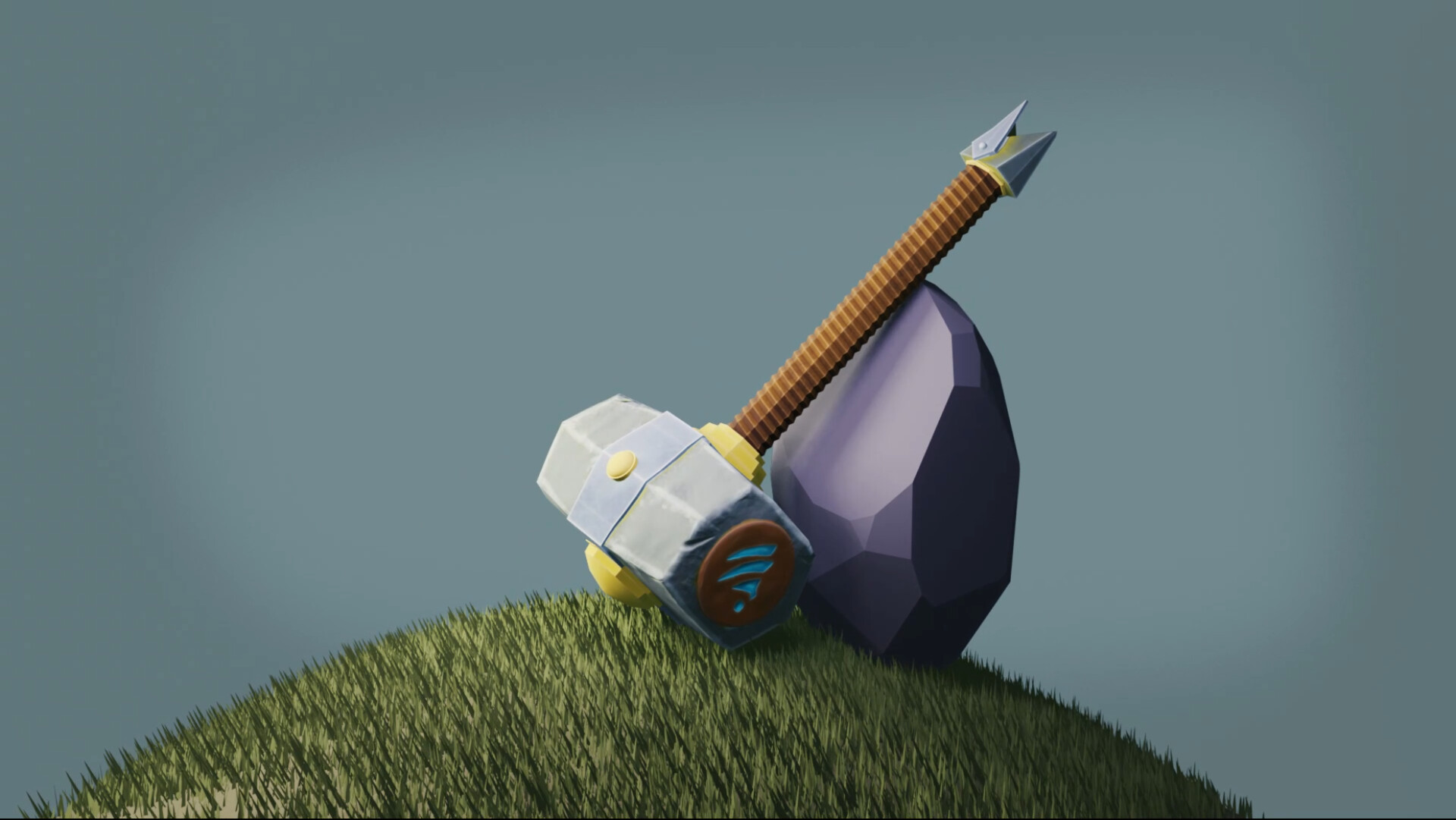 ArtStation - Stylized Dwarf Hammer