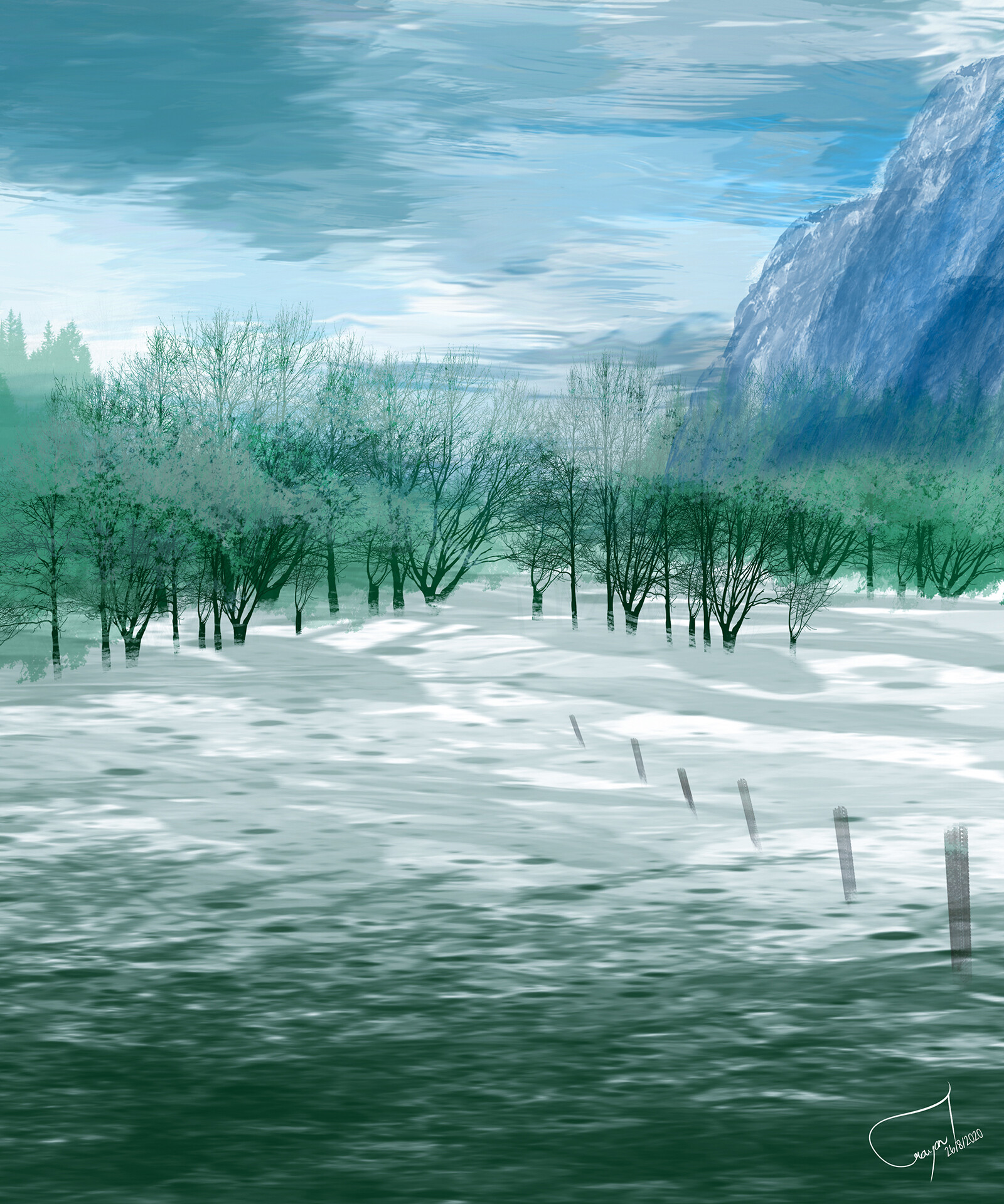 ArtStation - quick bg digital painting