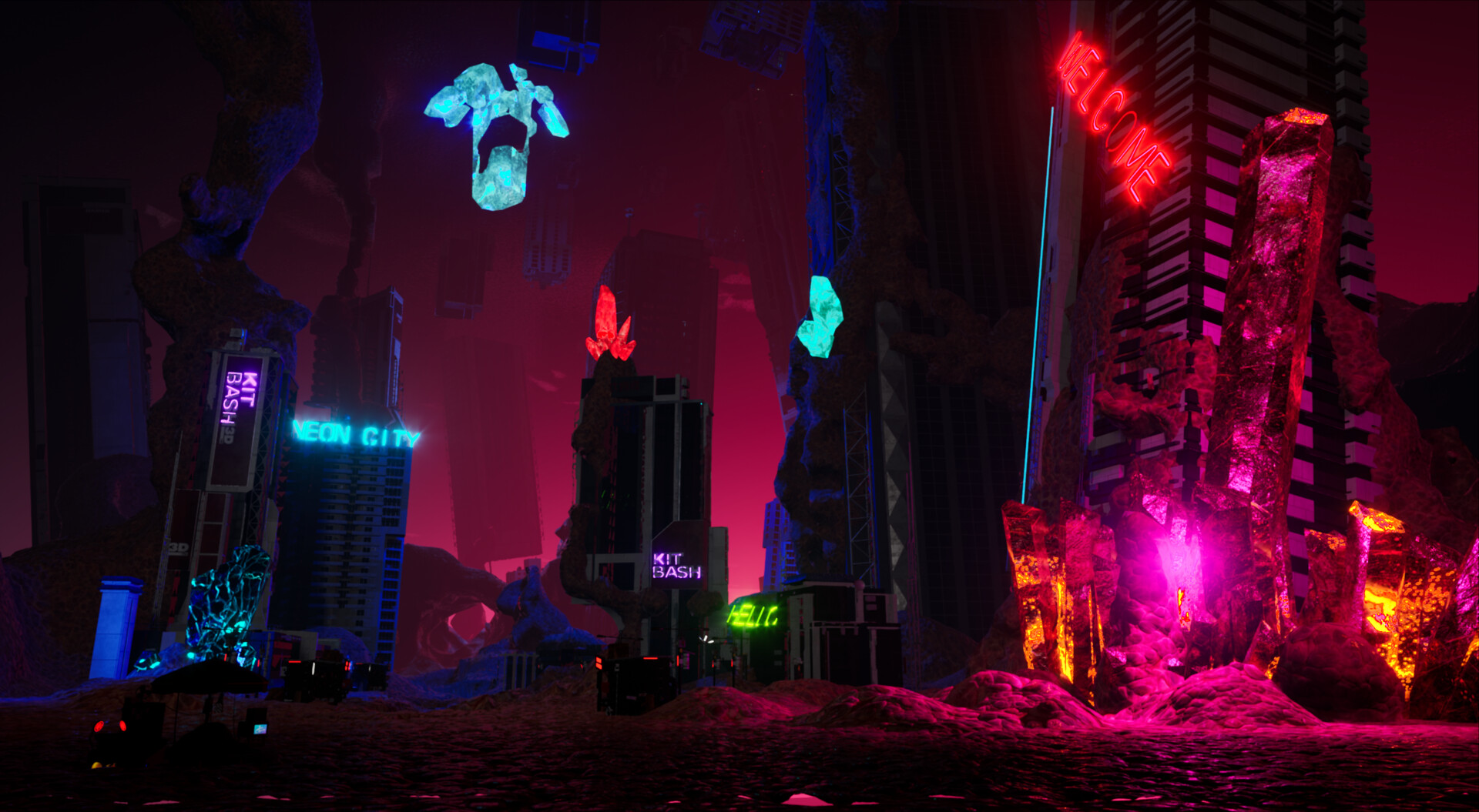 ArtStation - Organic-Neon City