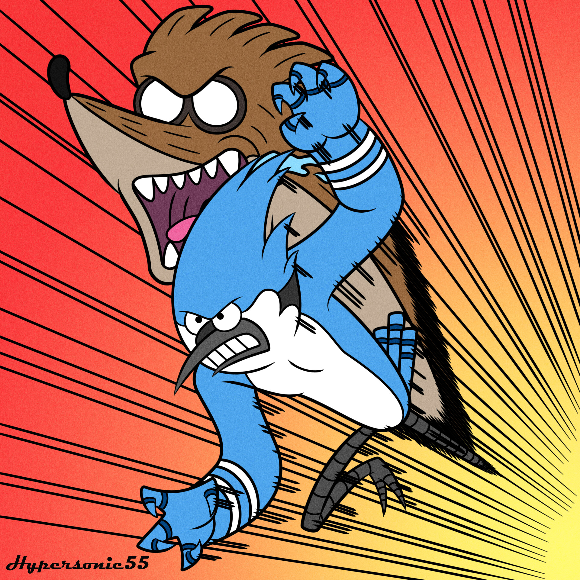 Curt Headley - Regular Show x Draon Ball Crossovers