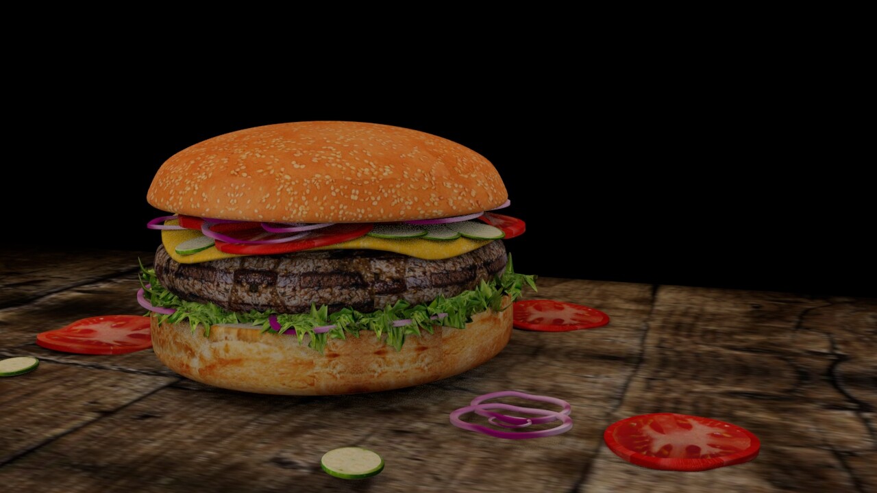 ArtStation - 3d burger
