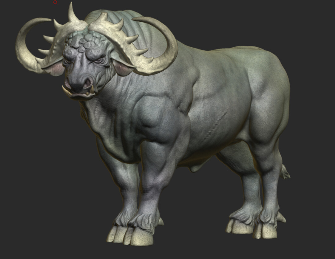 ArtStation - Detailed Muscular Bull