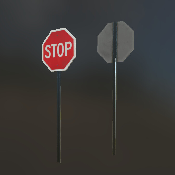 ArtStation - Stop Sign