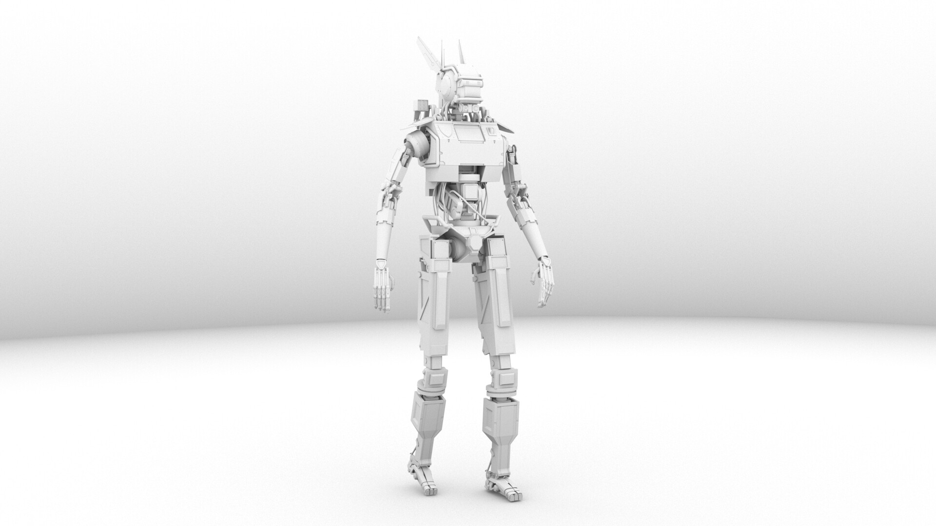 Ravi Sanker - Sci-Fi Military Robot (Chappie) 3D Model