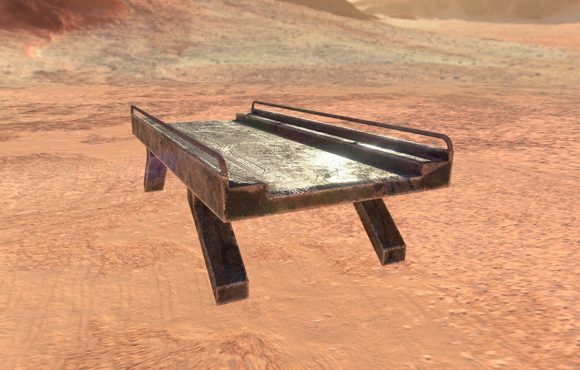 ArtStation - Rusty metal bridge