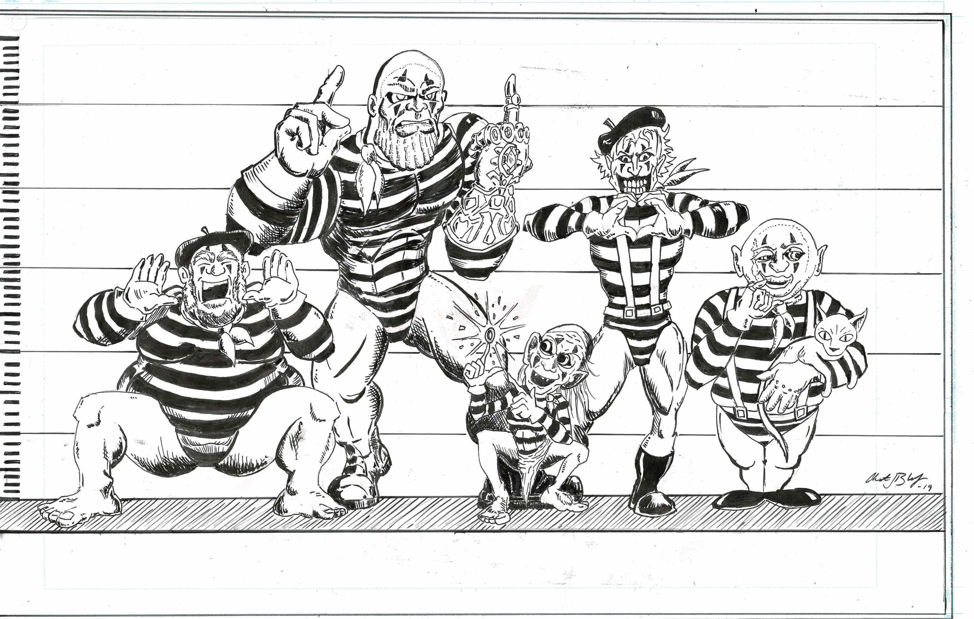Christian Blochinger - Villainous Mime Police Lineup