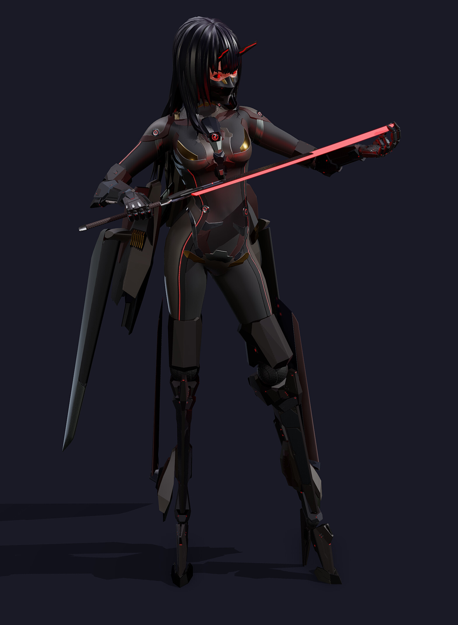 ArtStation - Cyborg Oni/鬼械姫