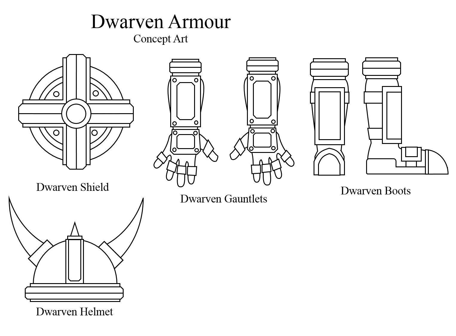 ArtStation - Dwarven Armor & Weapons Concept Art