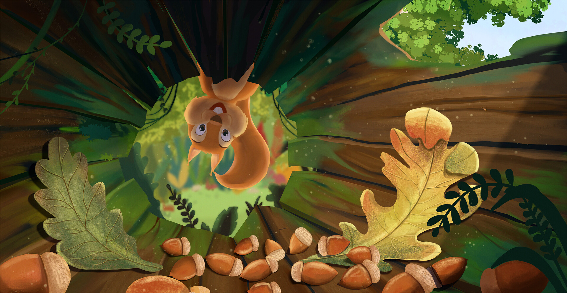 ArtStation - Story about adventures little squirrel in the forest