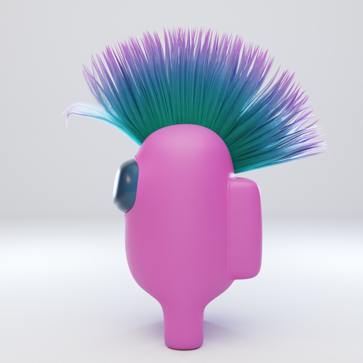 Cagatay Cetin - Among Us Mohawk Character 3D Model