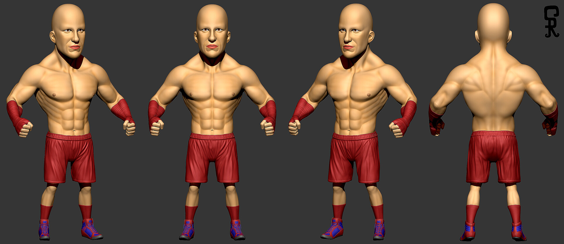 ArtStation - Boxer Toon Character Sculpt.