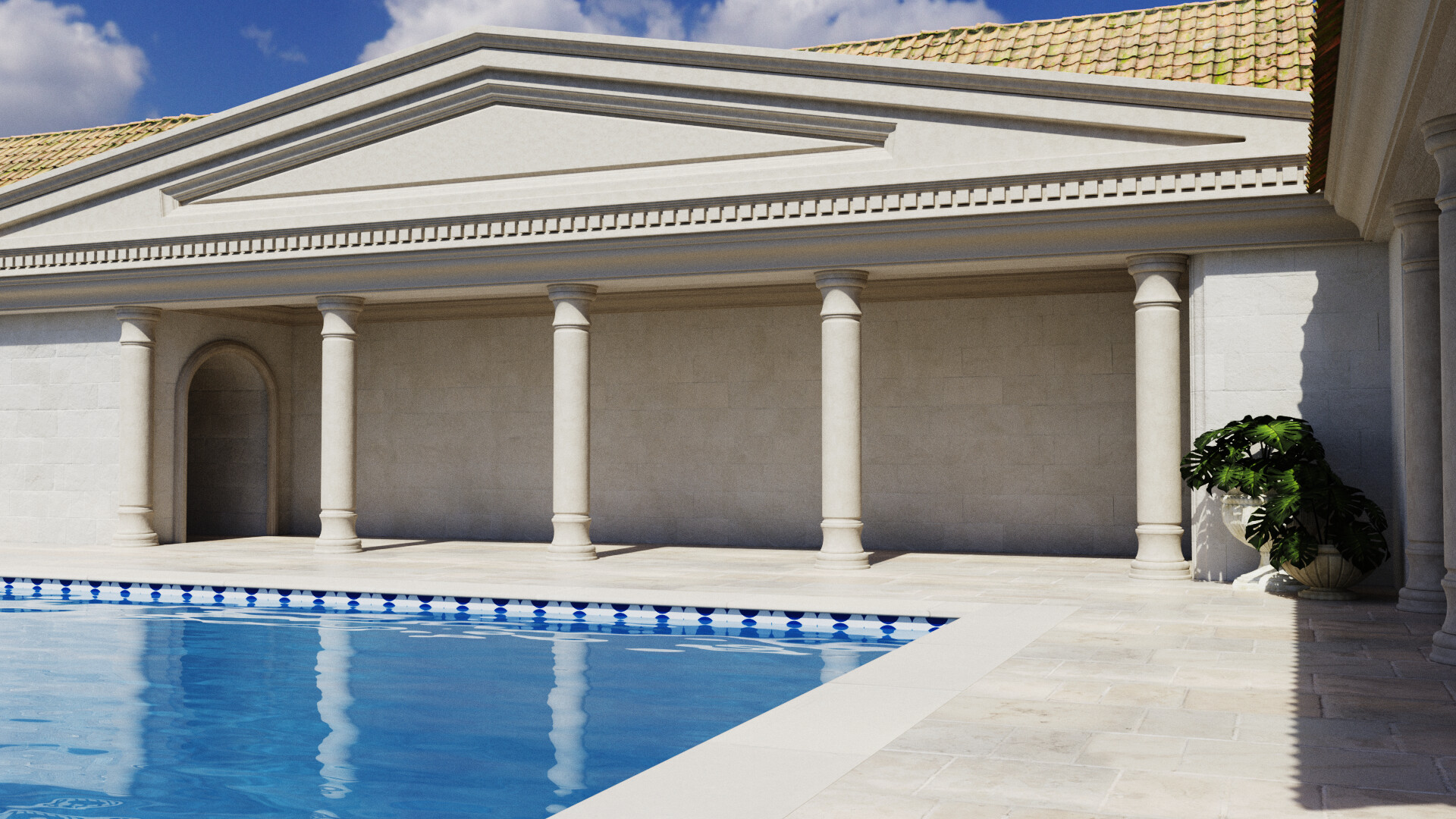 ArtStation - Greek Pool House