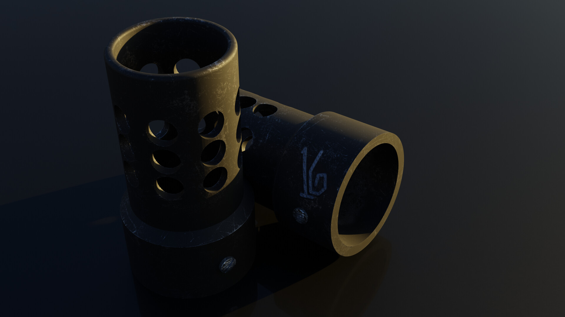ArtStation - Light Machine Gun Brake Muzzle