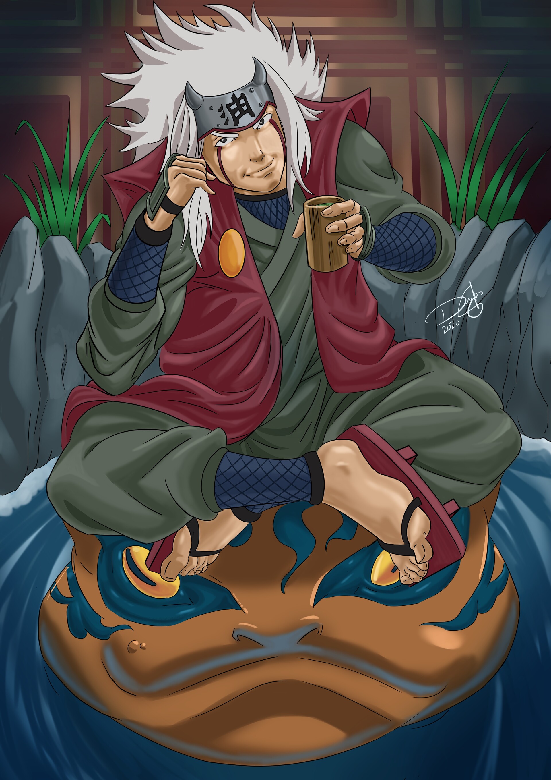 ArtStation - Jiraya anime Naruto