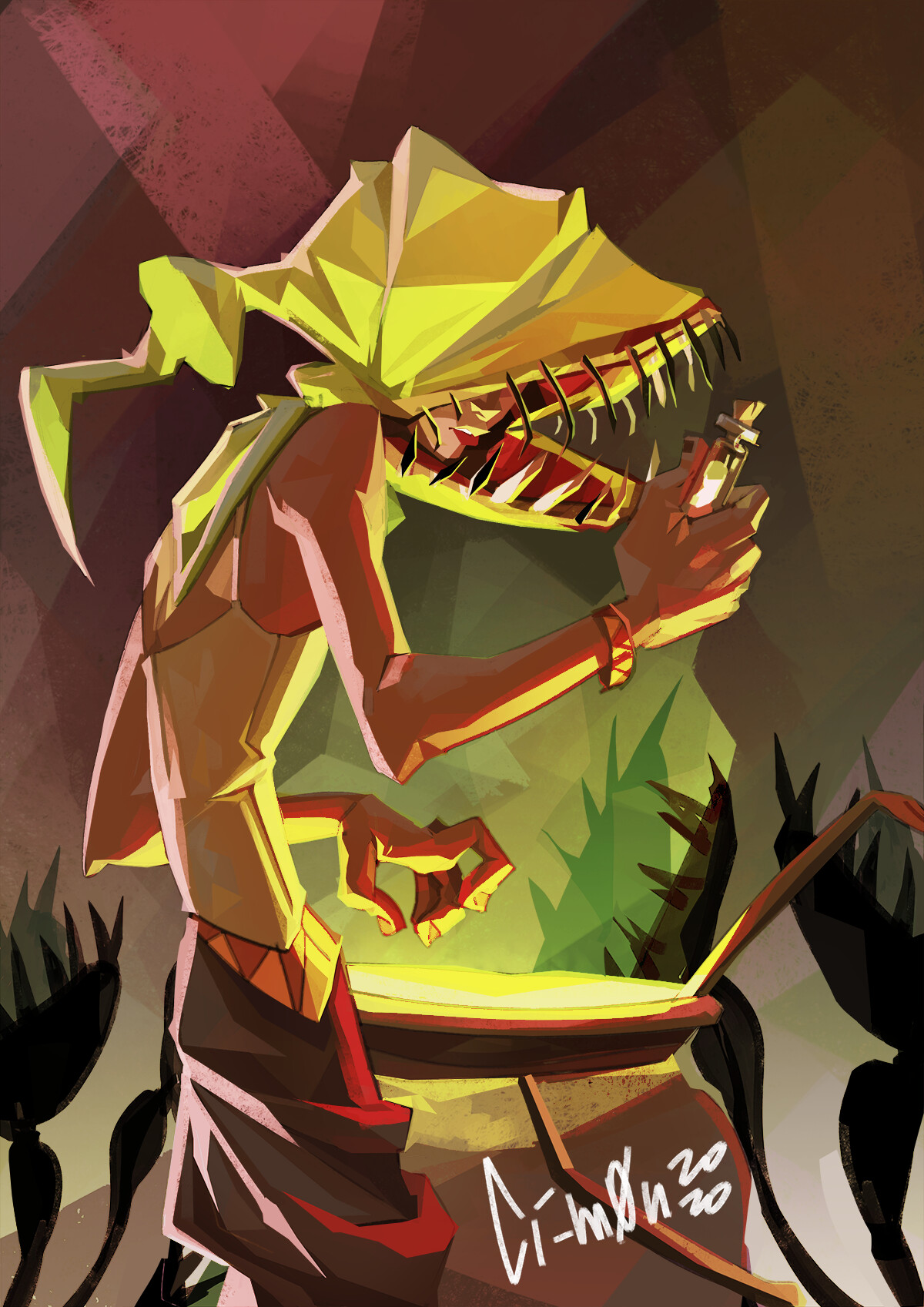 ArtStation - Witchtober - Venus fly trap