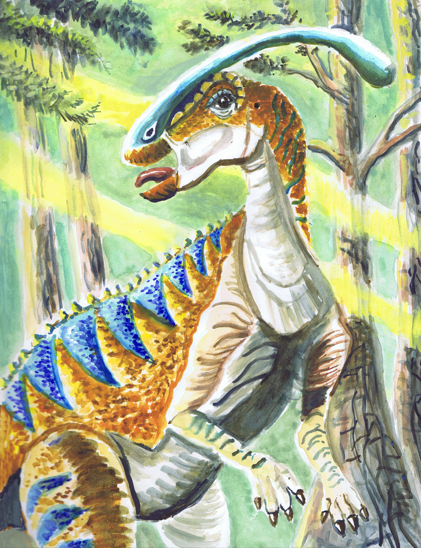 ArtStation - Parasaurolophus