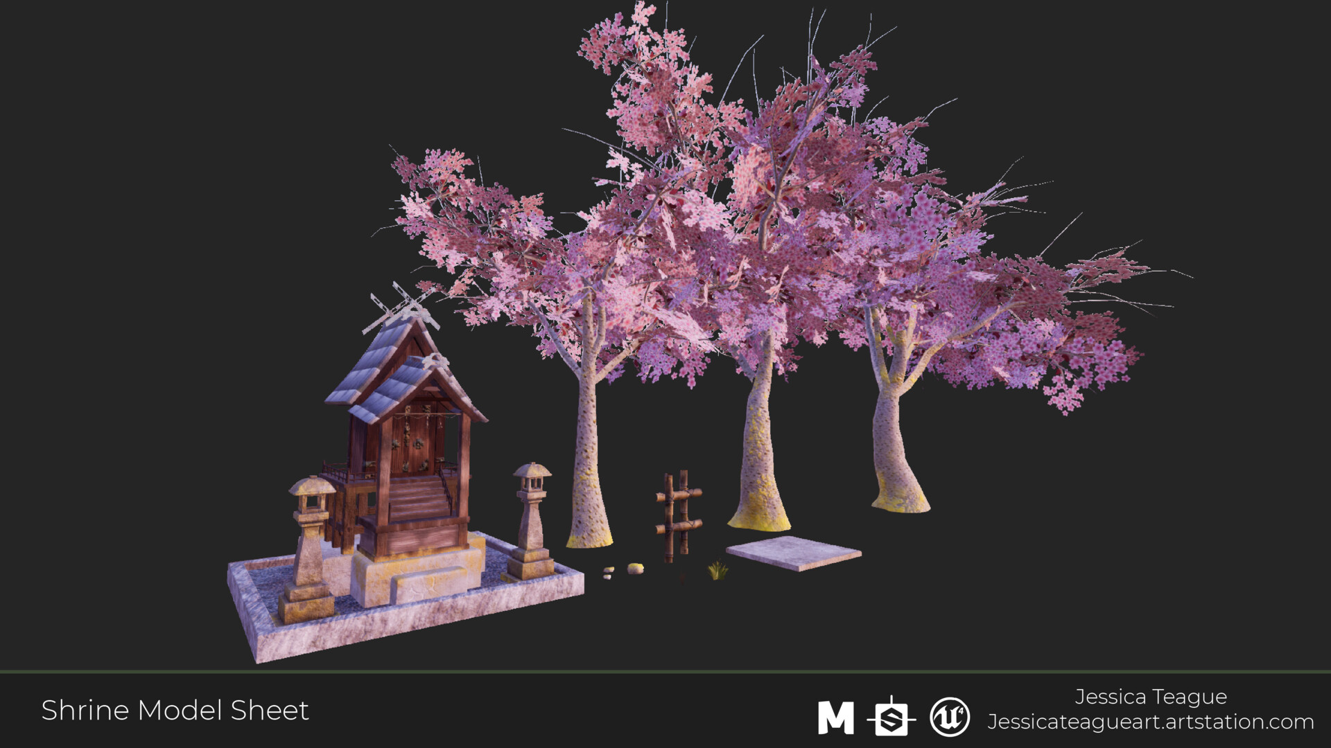 Jessica Teague - Realtime VFX Artist - Japanese Shrine in 2 Seasons