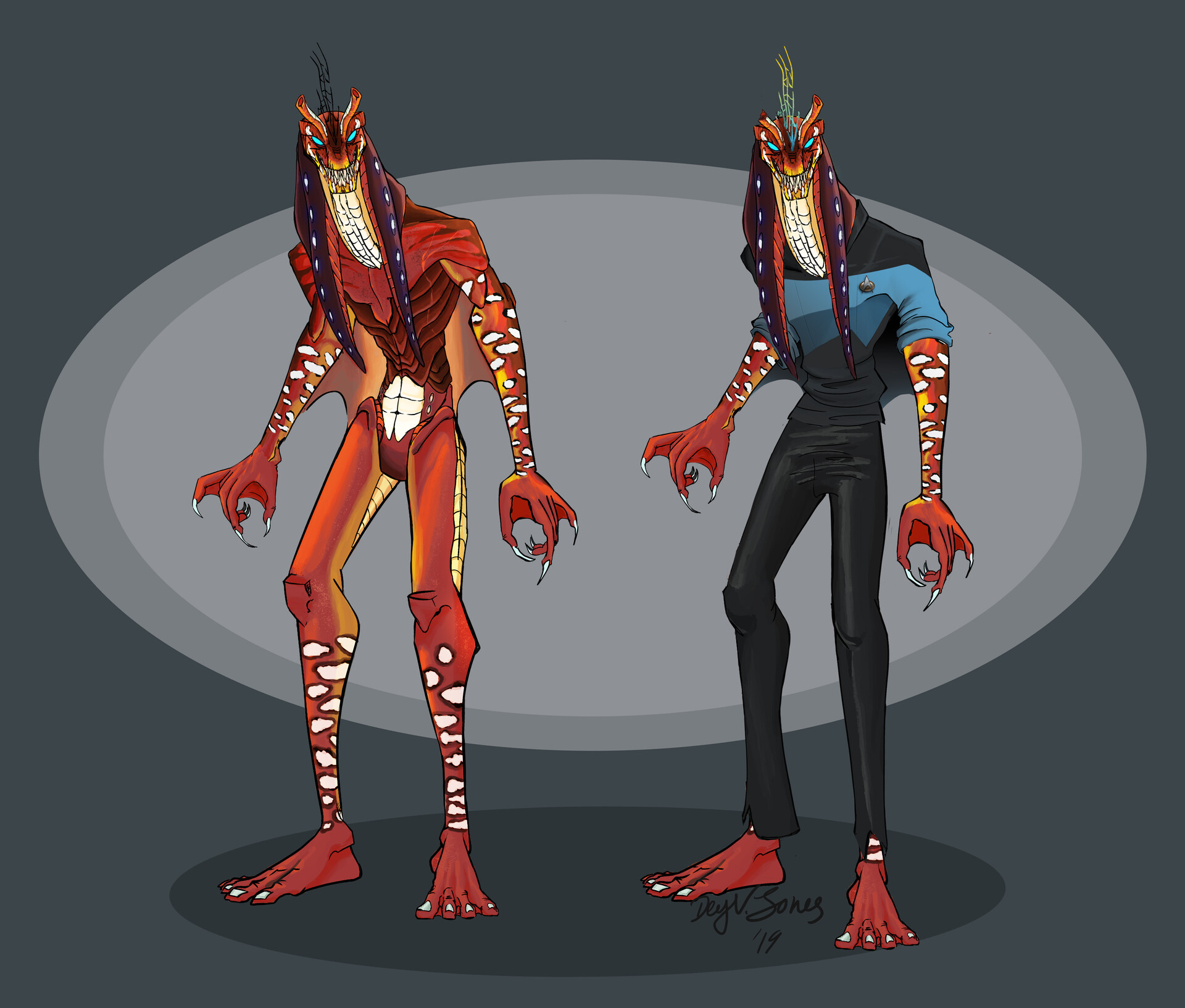 Damien V. Jones - Star Trek What-If Species- The Nichibotsu Eel People ...