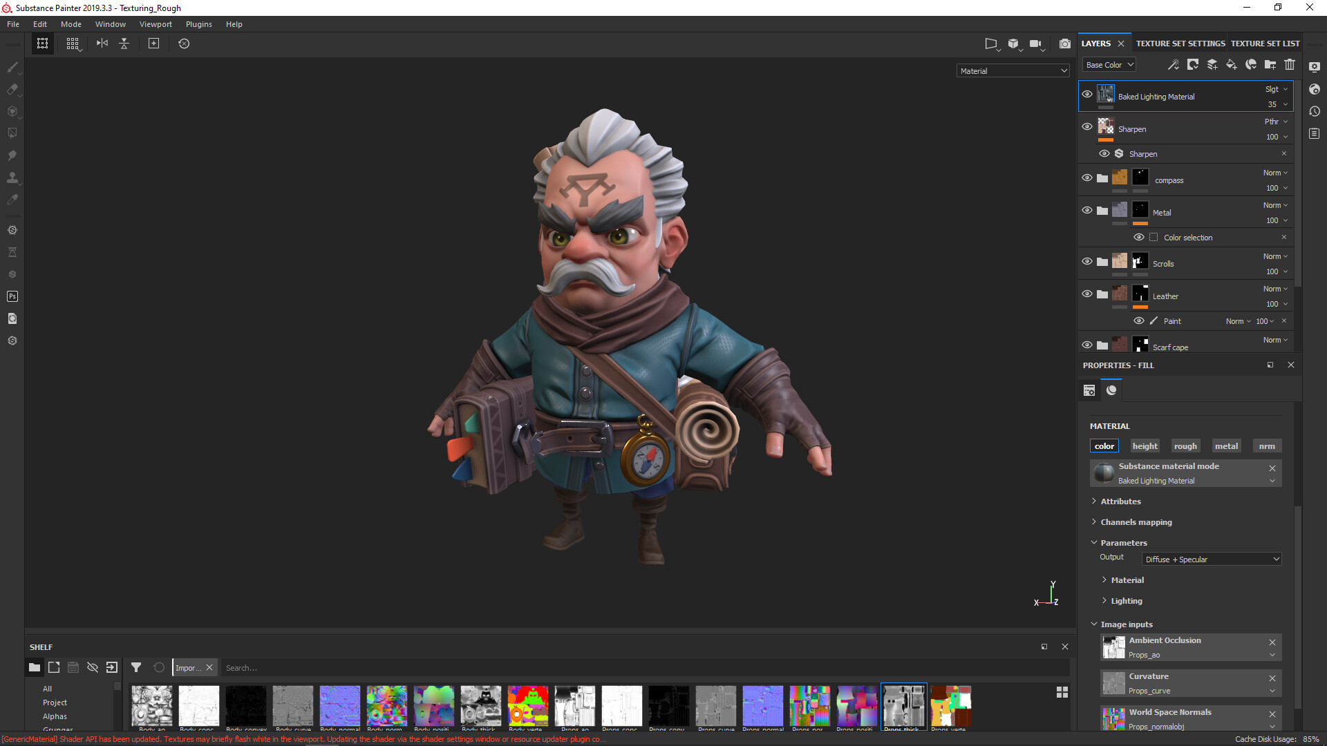 Wing fox - 3D Stylized Character Archaeologist: ZBrush-Maya Workflow