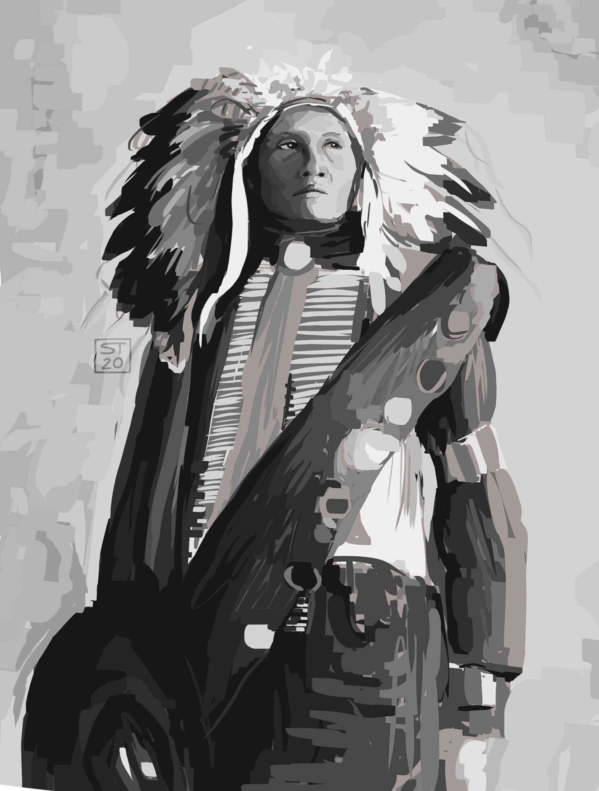 ArtStation - study of a Sioux man