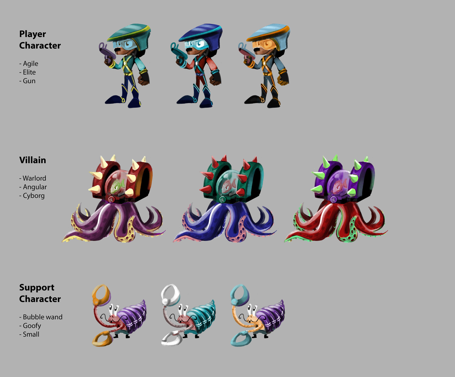 Jemima Loke - BubbleForce: Character designs