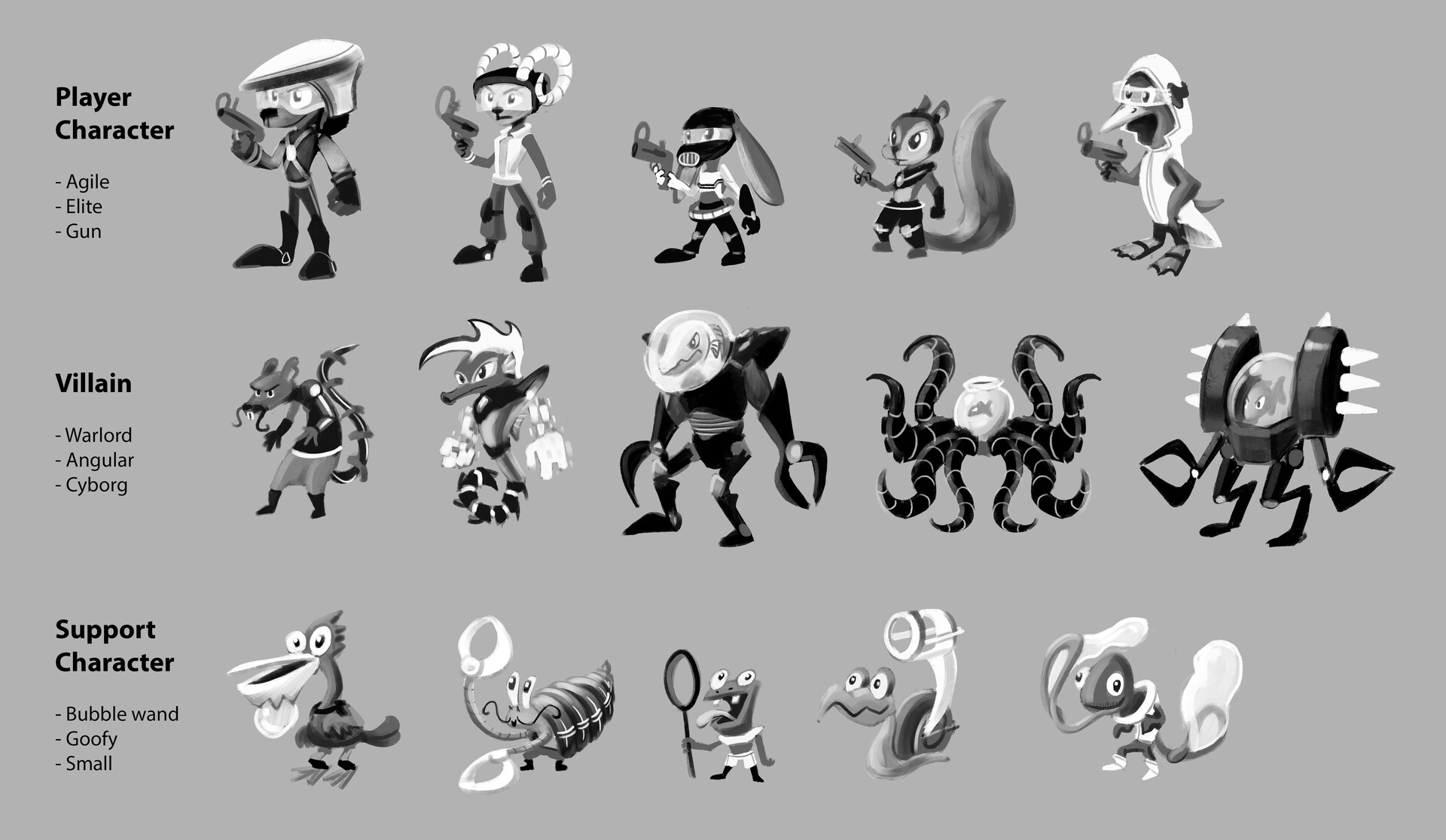 Jemima Loke - BubbleForce: Character designs