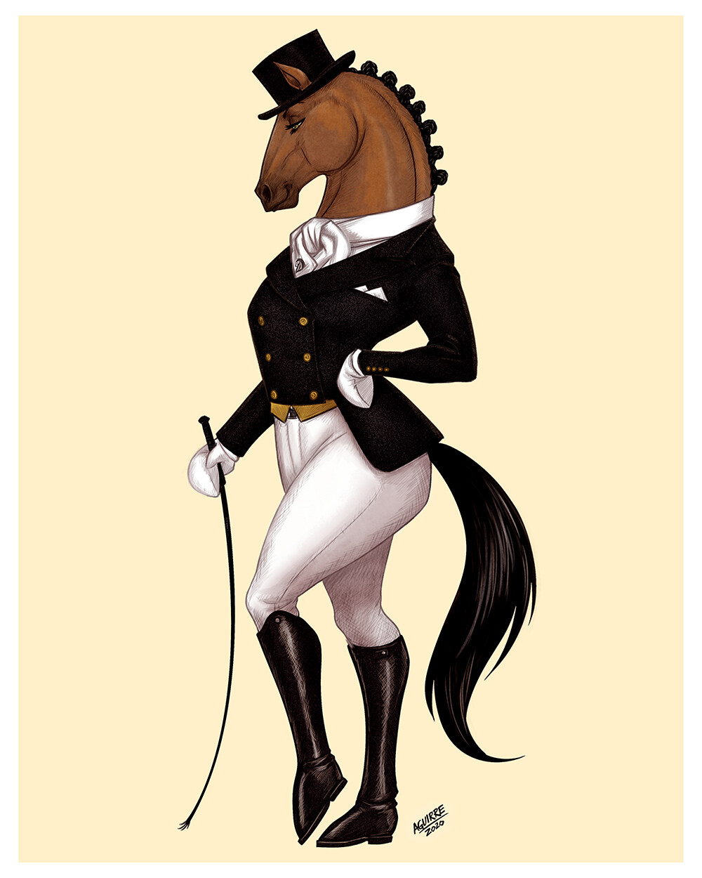 how to draw an anthro horse