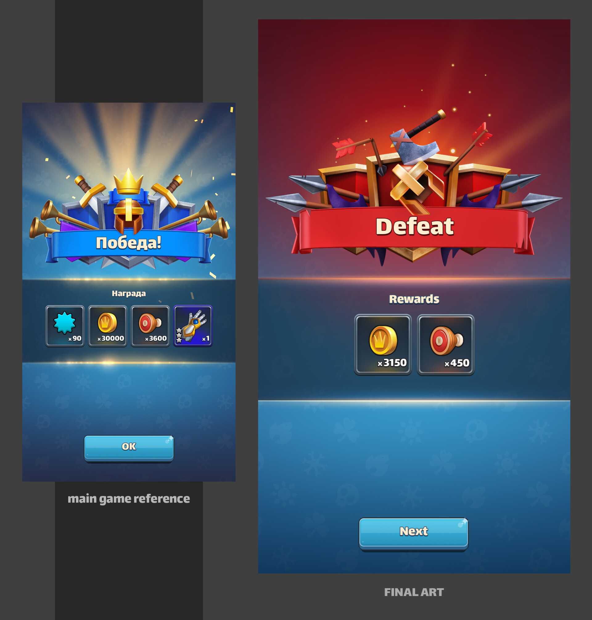 Asya Reshetnikova - Defeat screen