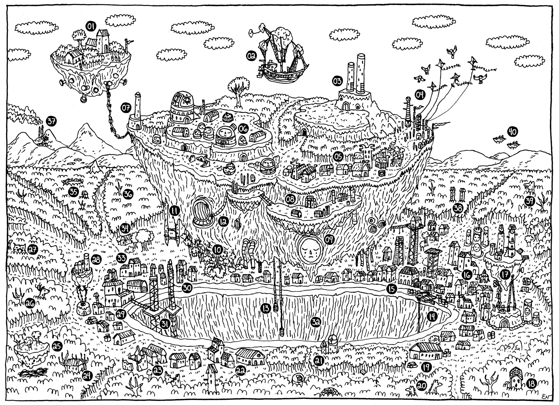 ArtStation - Floating Rocks Map