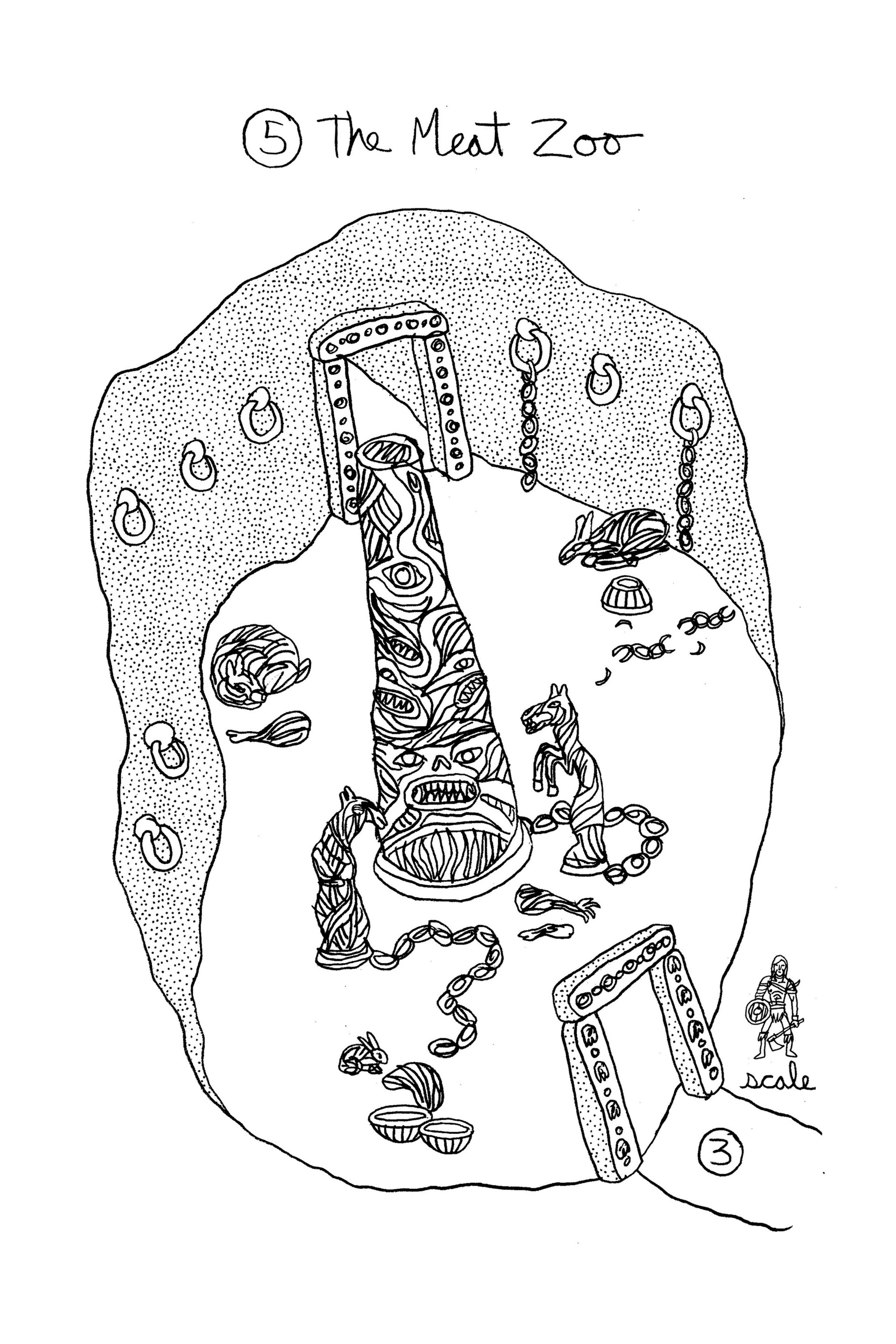 zoo map coloring page