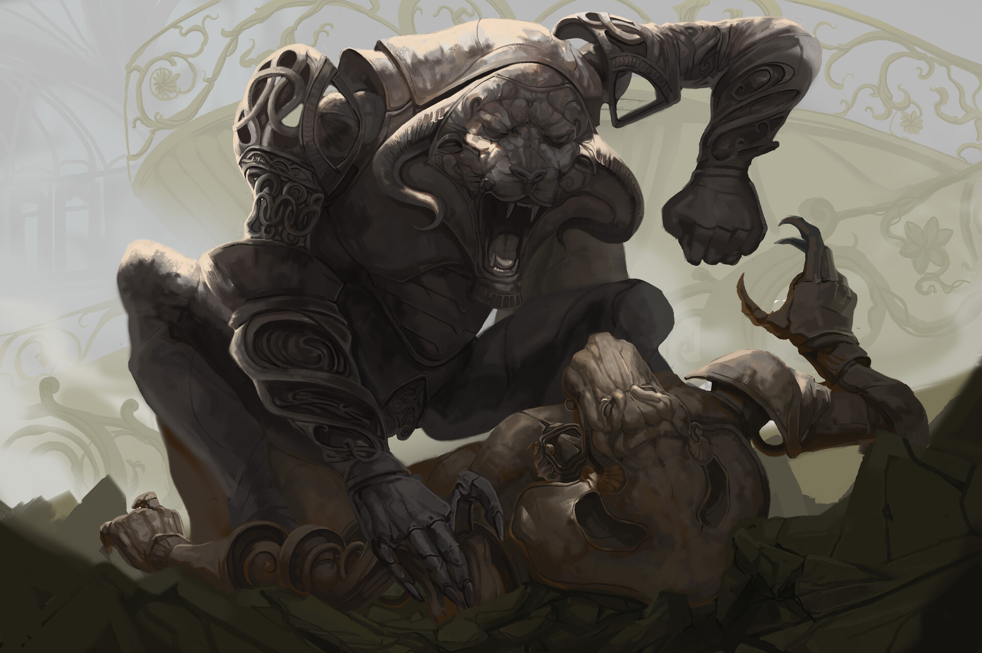 ArtStation - Metal Gargoyle Fight