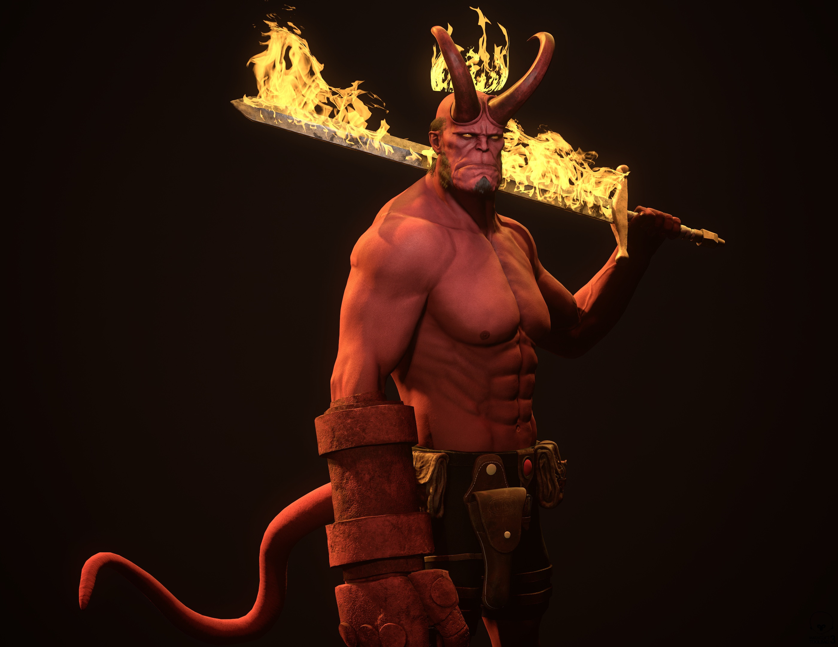 hellboy burning crown