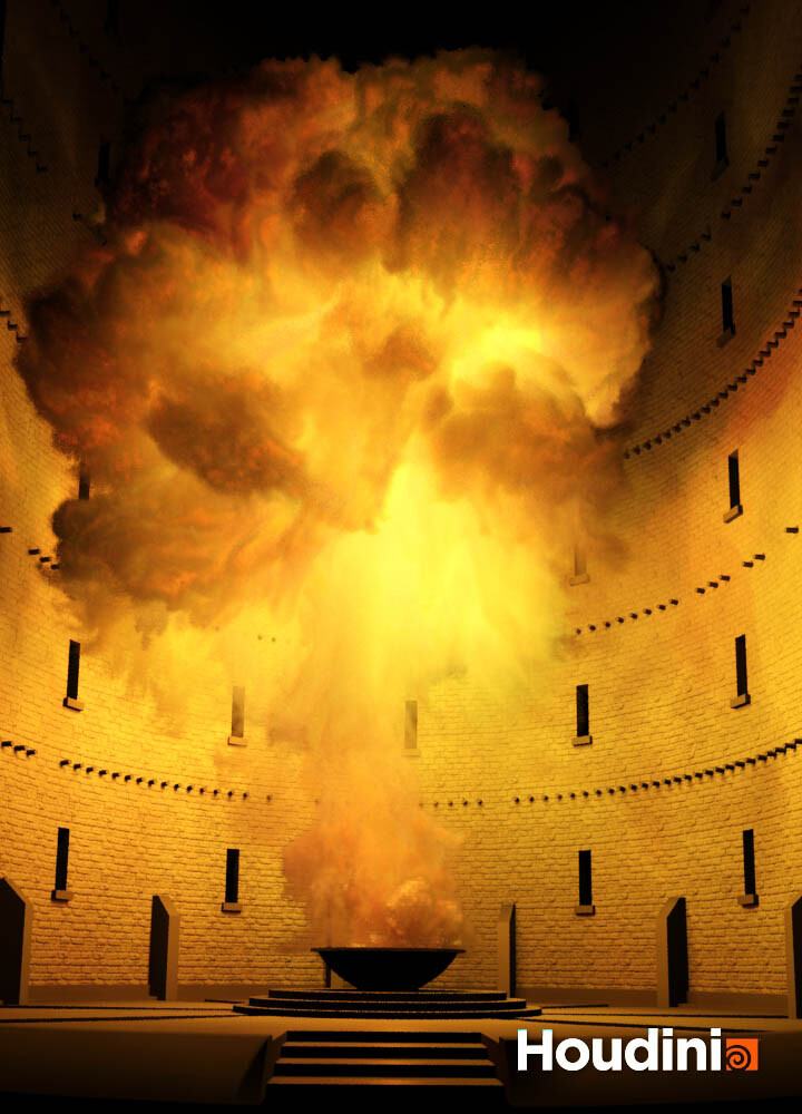 OK PLUS PLUS - houdini pyro + volume light