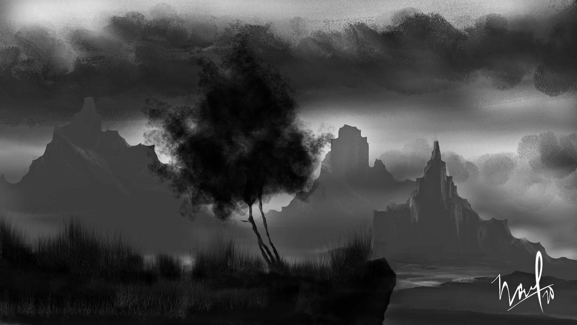 ArtStation - A MAGICAL FANTASY MOUNTAINS