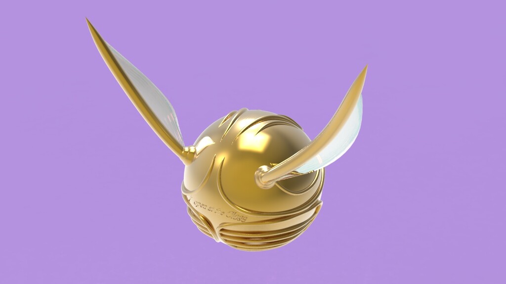 ArtStation - snitch dorada - adaptacion para llavero