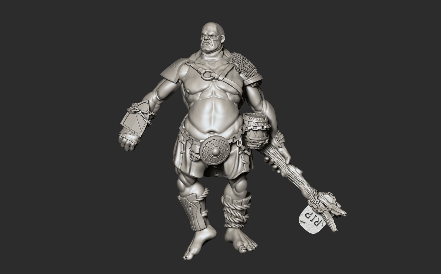 ArtStation - Dead ogre miniature
