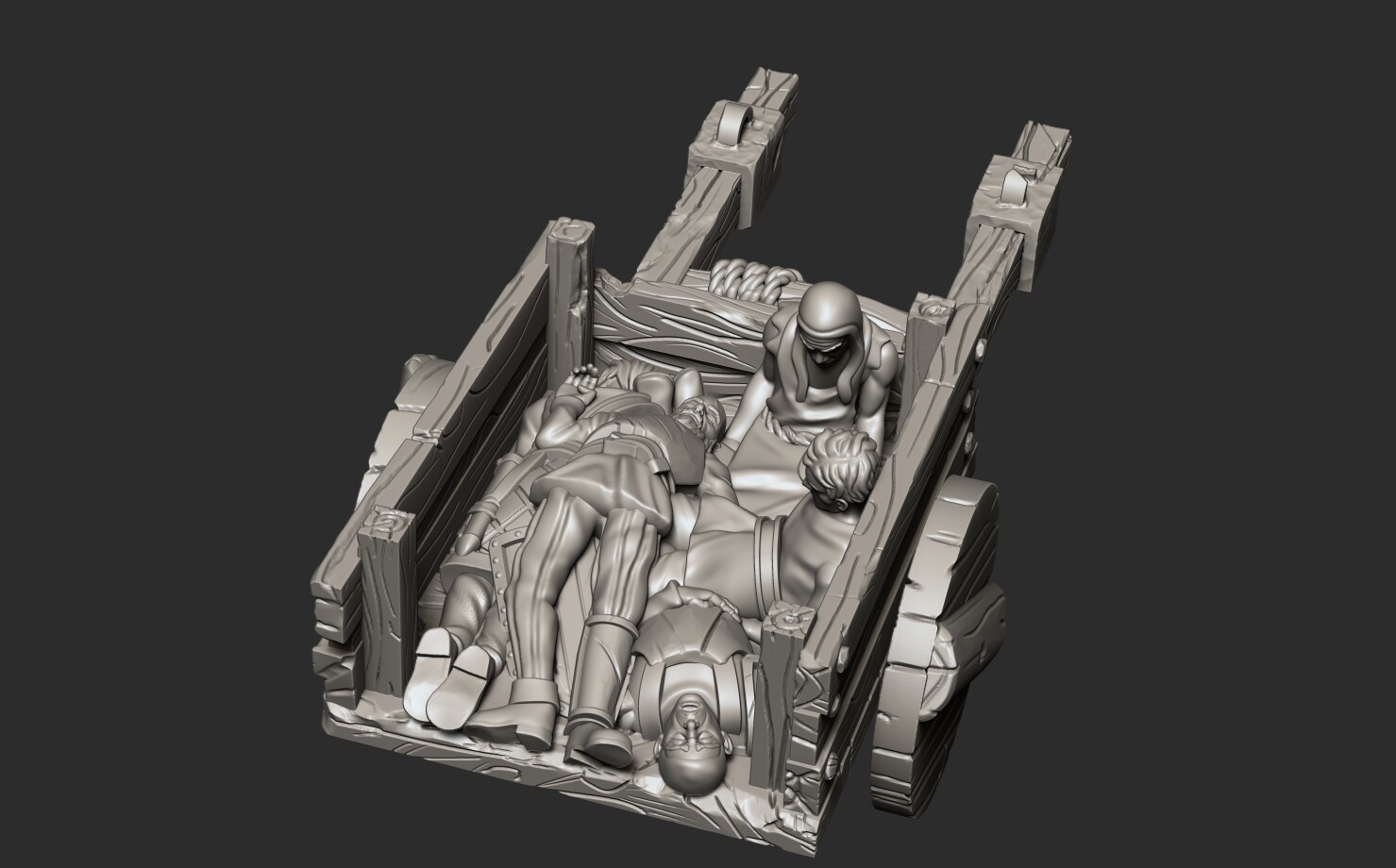 ArtStation - Dead cart miniature