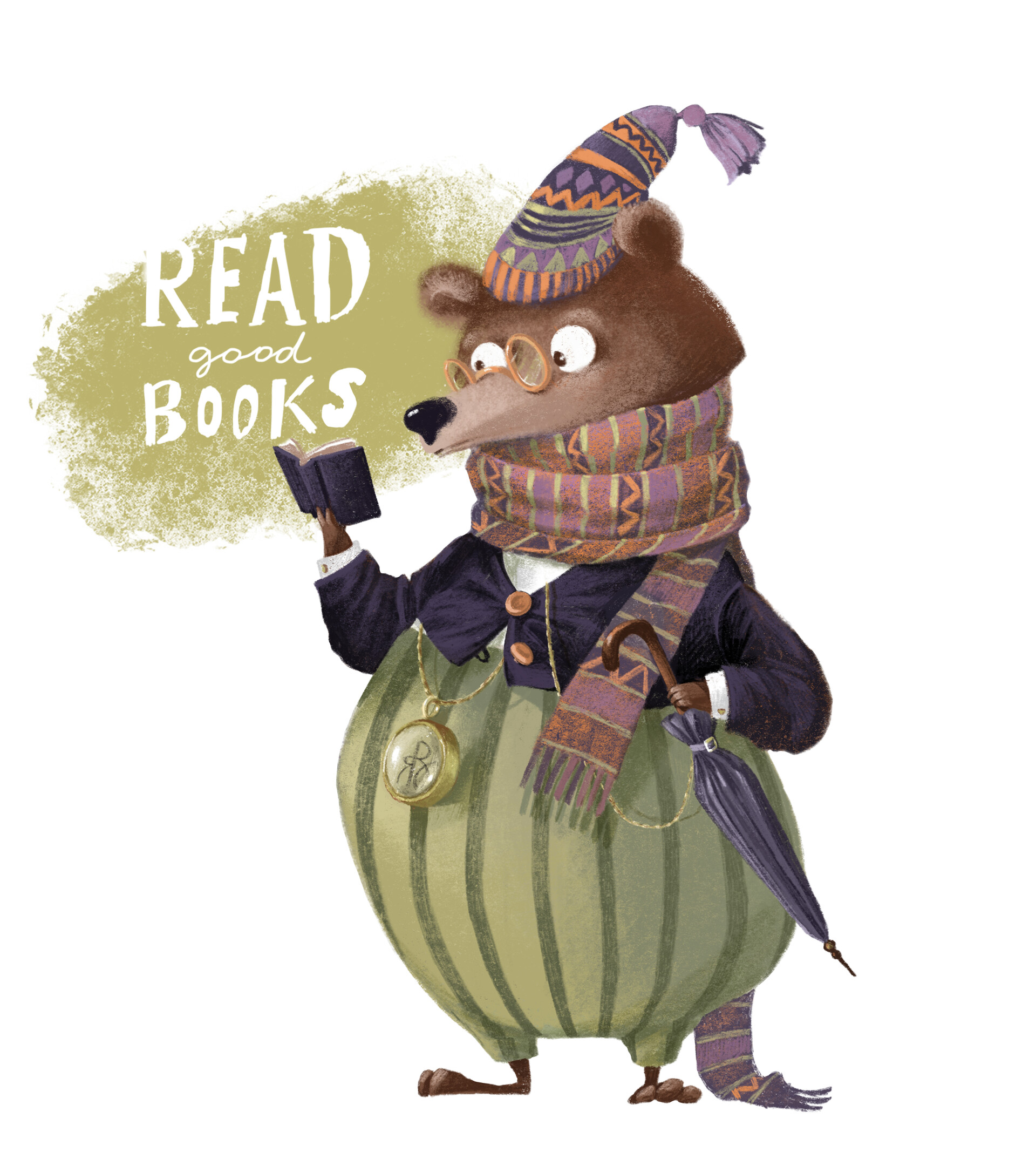 ArtStation - Reading bear