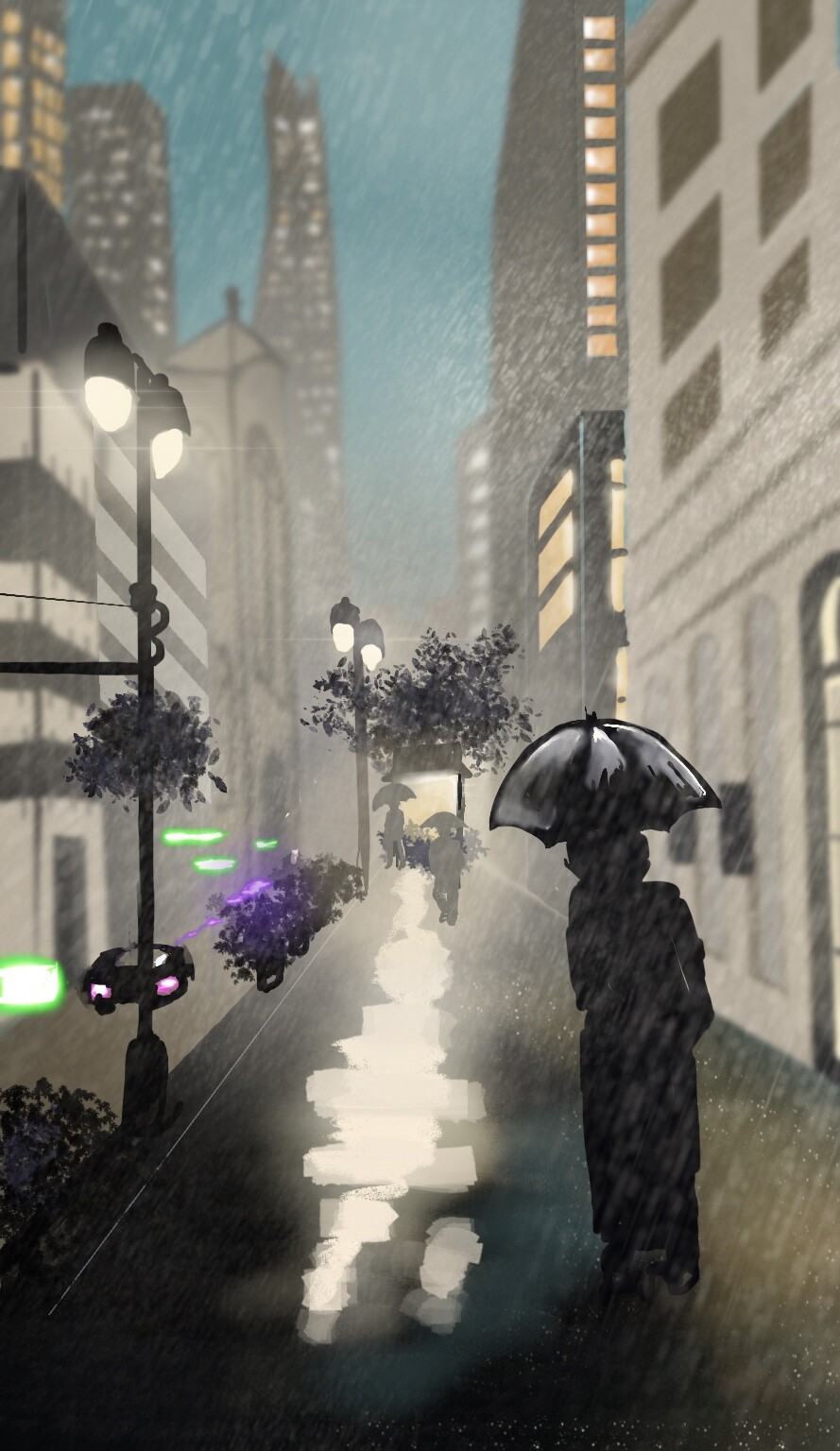 ArtStation - Rainy night