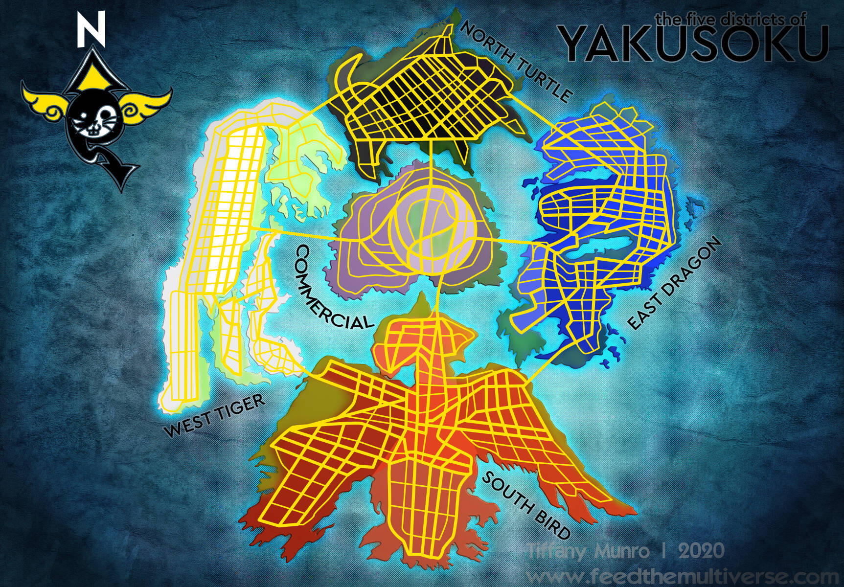 ArtStation - City Districts of Yajusoku Streets Map
