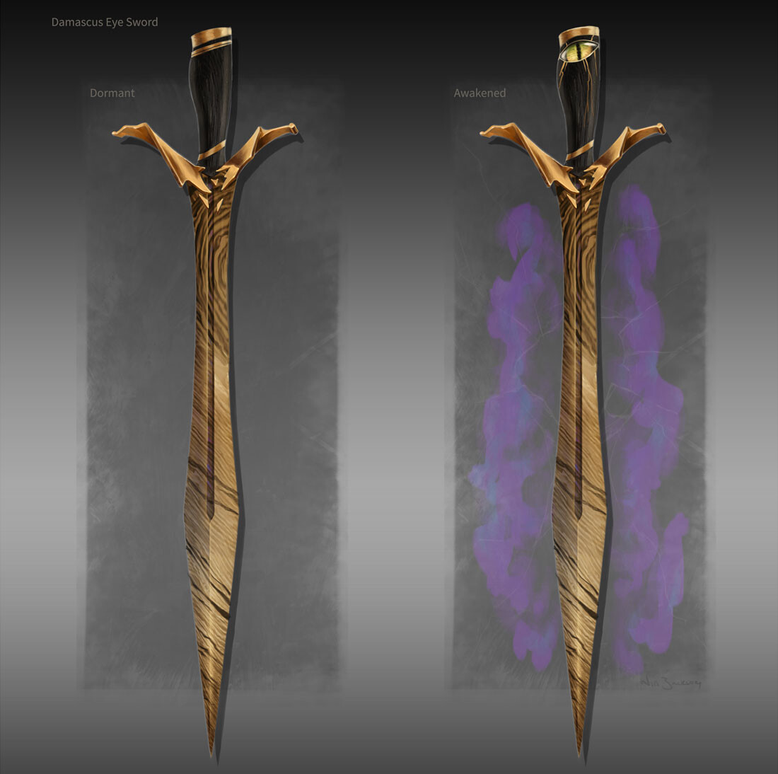 Nin Jackson - Damascus Eye Sword