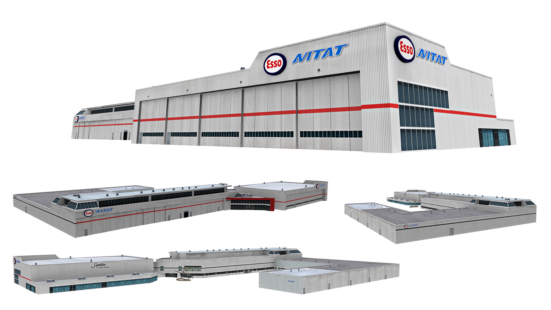 ArtStation - 3D building for an airplane simulator