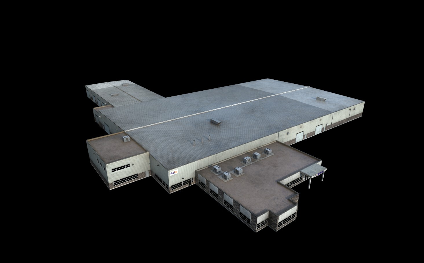 ArtStation - 3D building for an airplane simulator