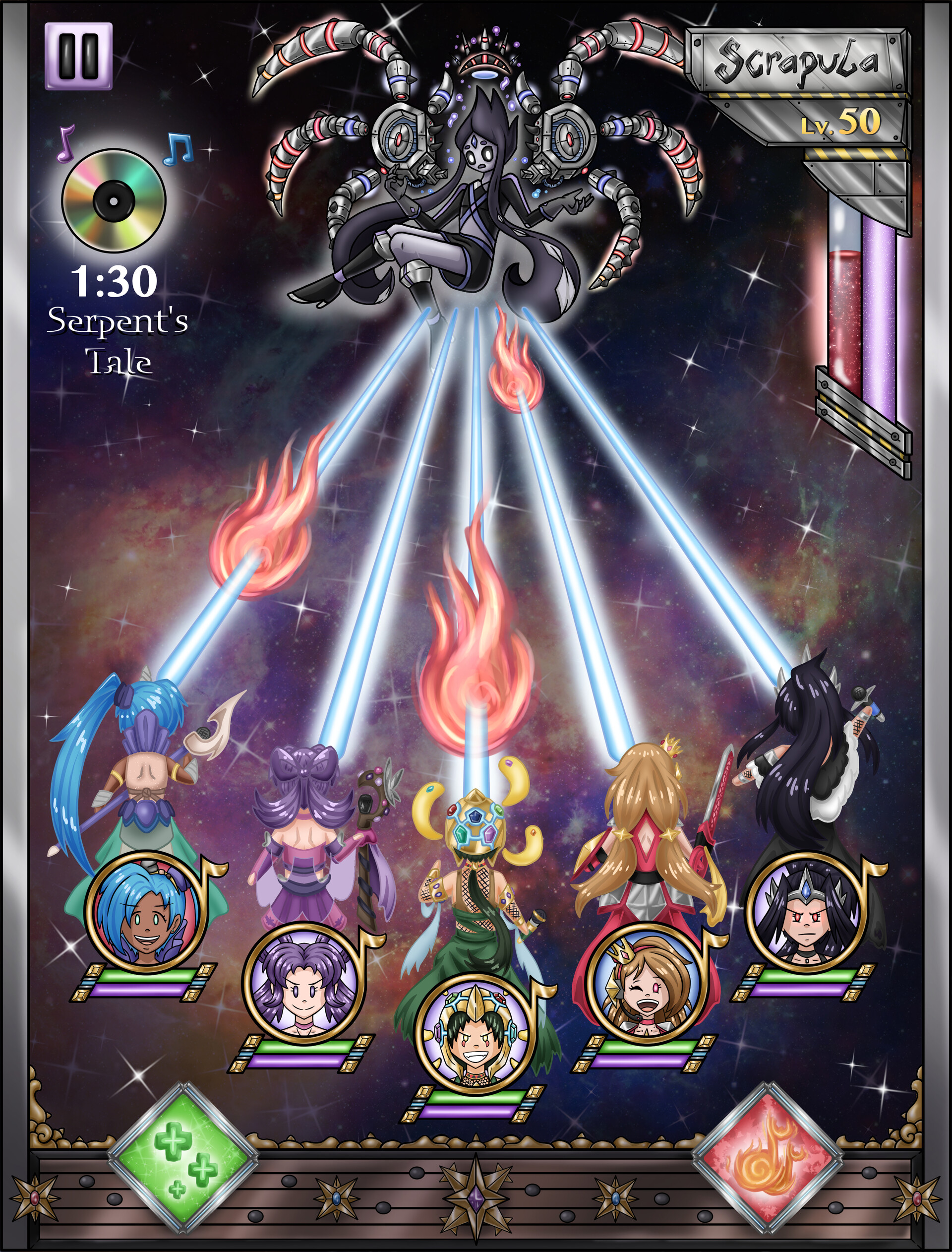 ArtStation - Battle Idols Battle Screen