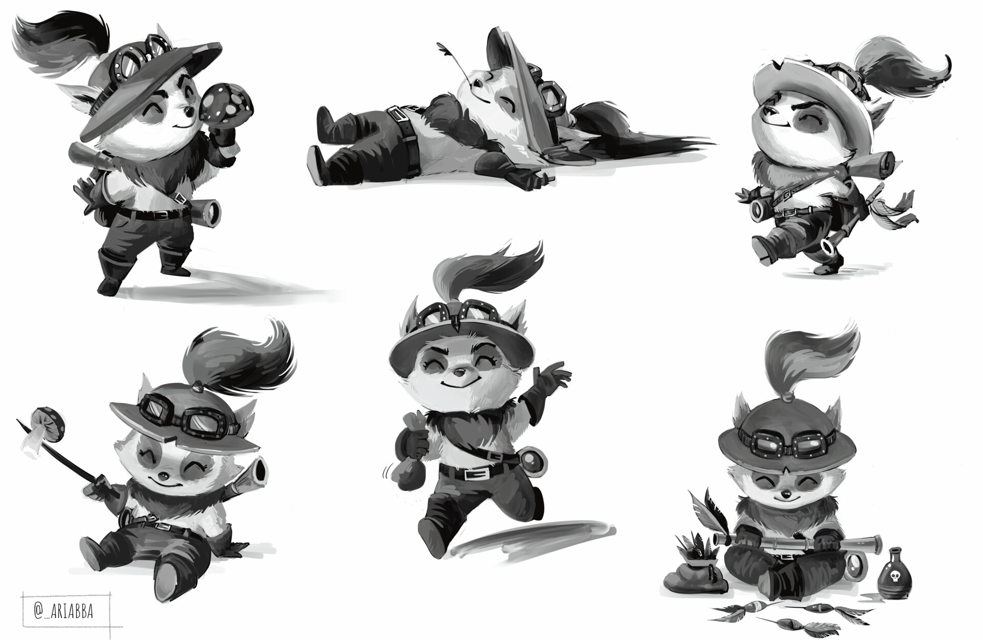 ArtStation - Some Teemo sketches for fun
