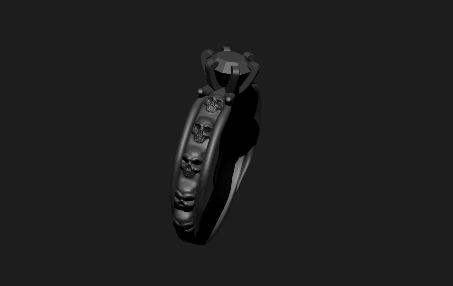 ArtStation - Skull ring design modeled in zbrush