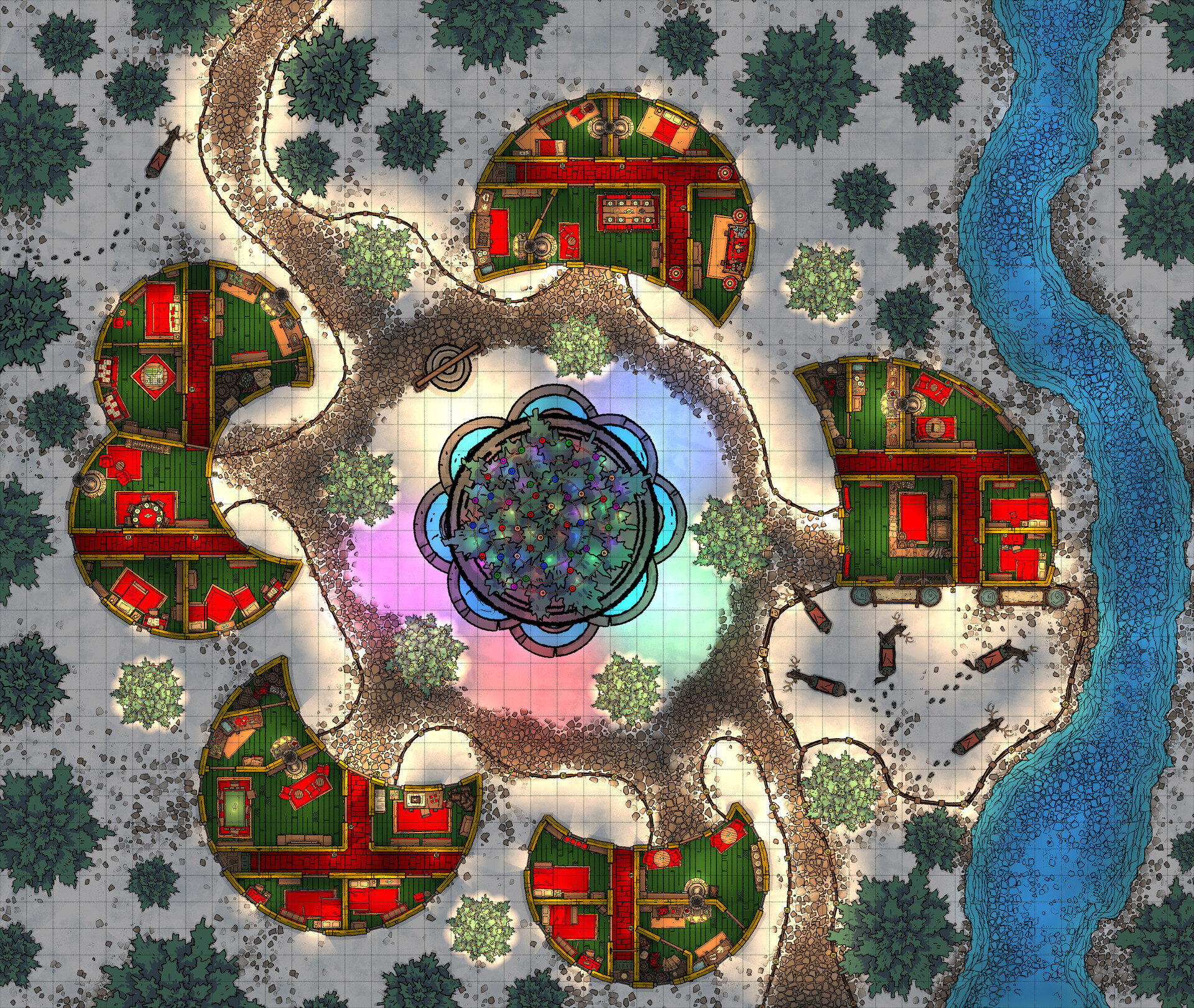 ArtStation - Holiday Elven Village