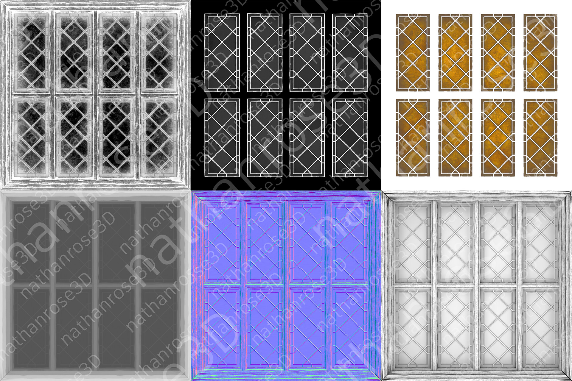 Nathan Rose - Victorian Painted Window Material